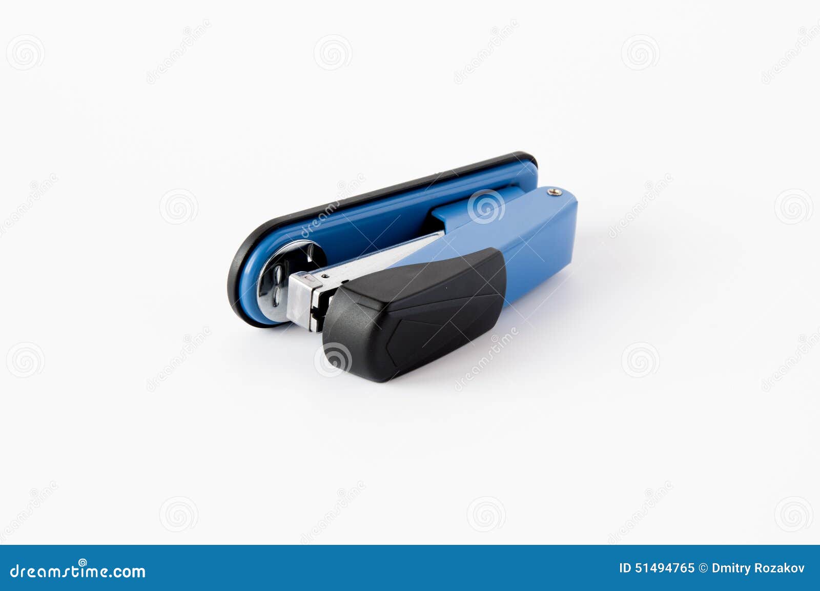 Blue with Black Cap Stapler Stock Image - Image of isolated, stapler ...