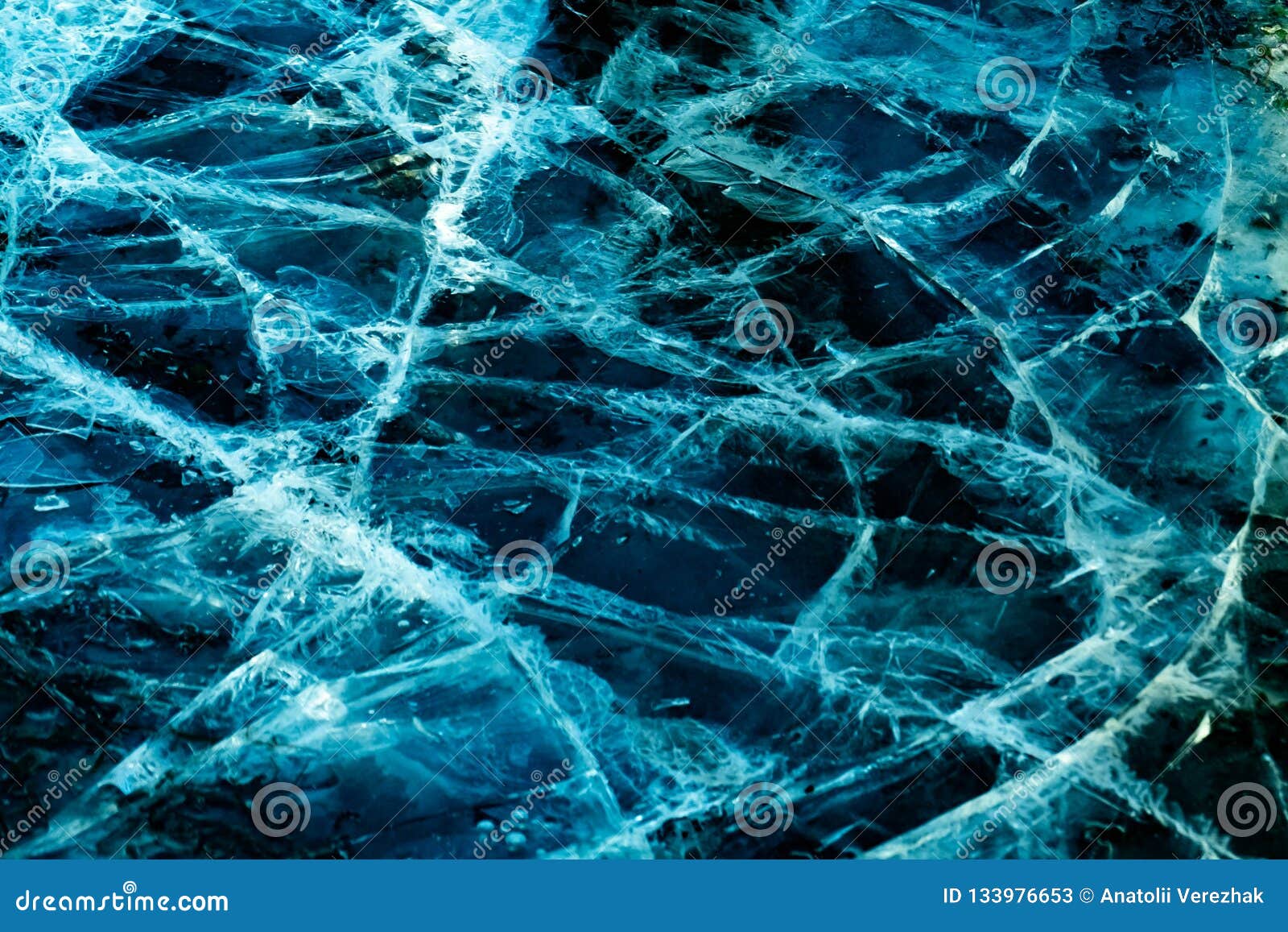 Blue and black cracked ice stock image. Image of frost - 133976653