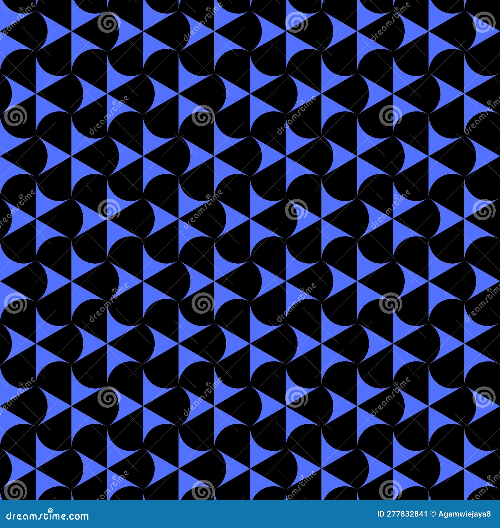 Blue and Black Geometric Patterns Stock Illustration - Illustration of ...