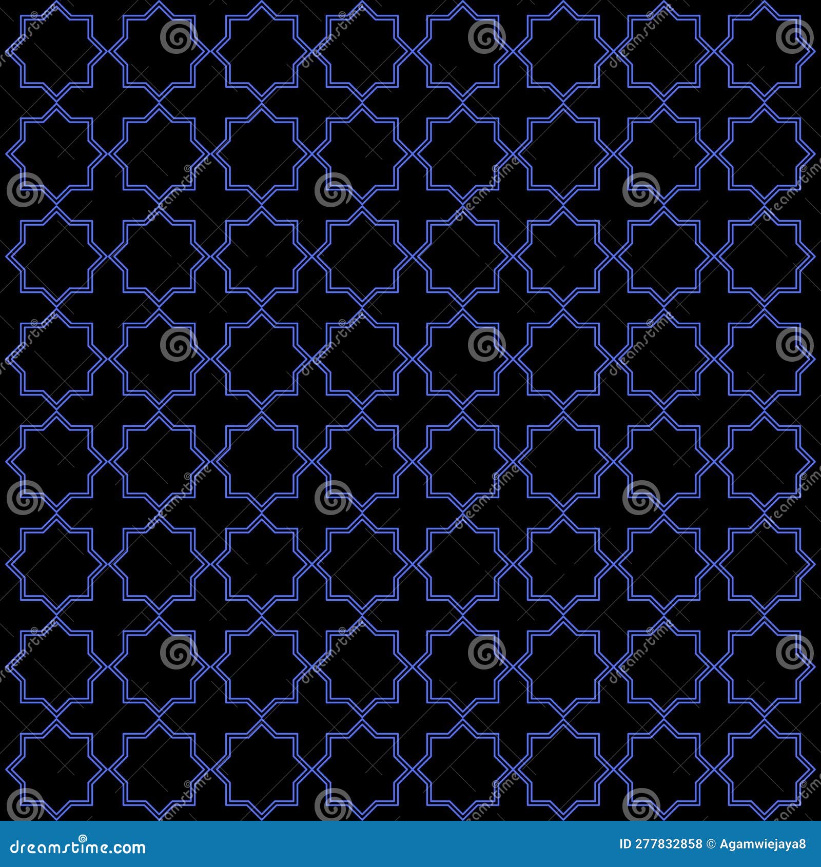 Blue and Black Geometric Patterns Stock Illustration - Illustration of ...