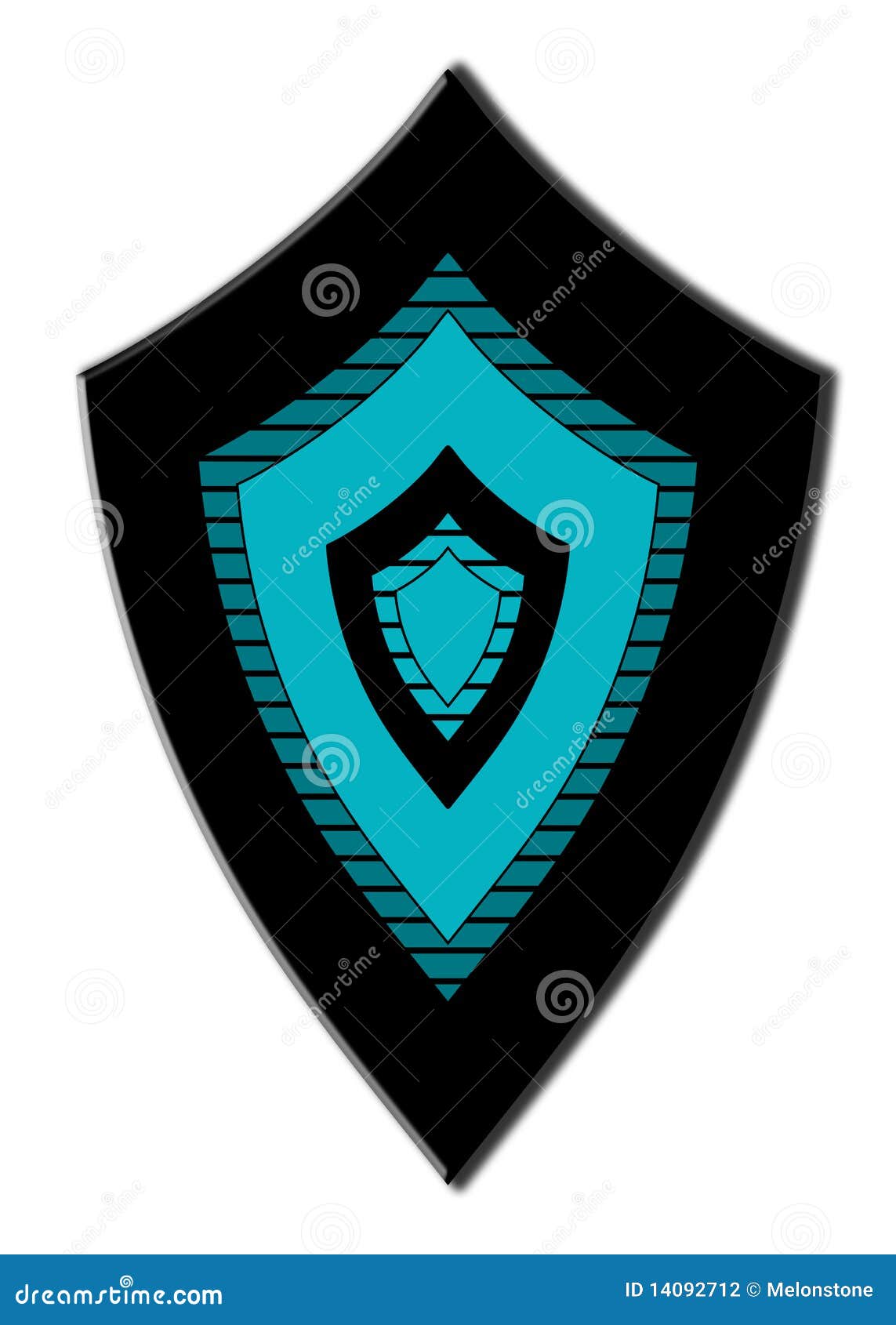Blue black heraldic shield stock illustration. Illustration of template ...