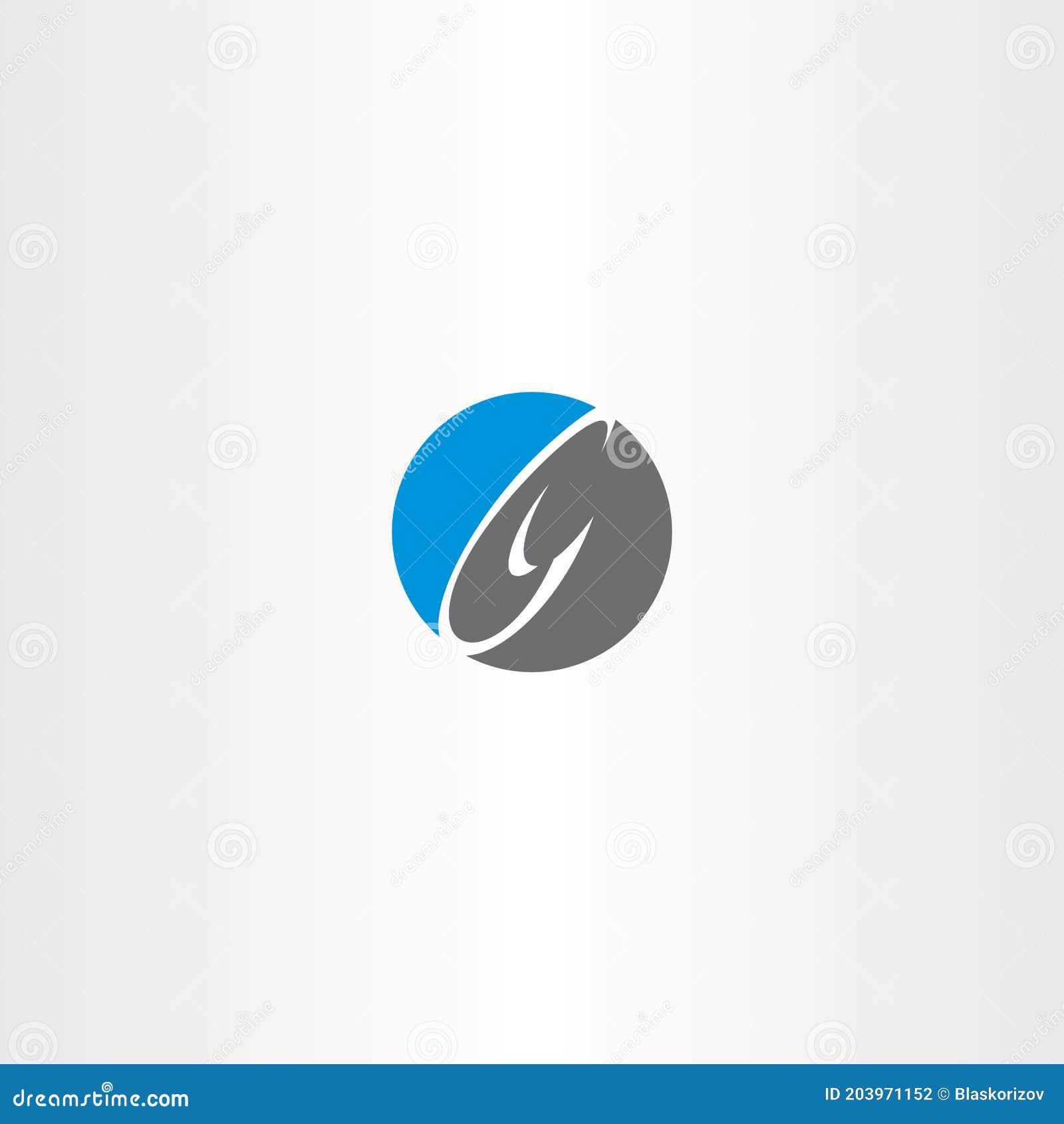 Blue Black Letter C Logo Circle Icon Stock Vector - Illustration of ...