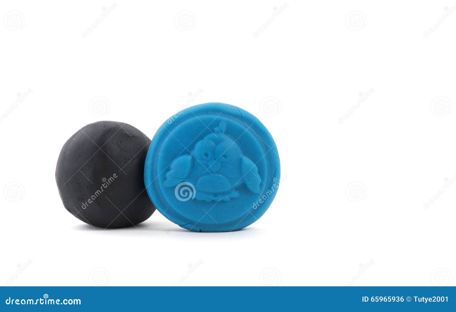 Blue and Black Plasticine Figurines on White Stock Photo - Image of ...