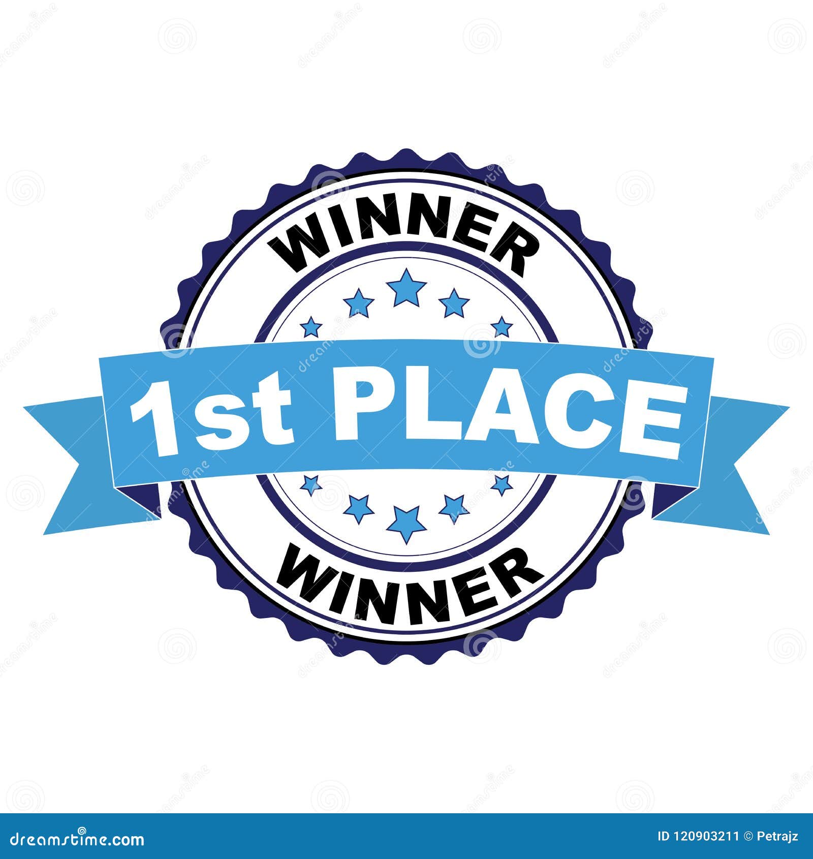 Rubber Stamp with 1st Place Concept Stock Vector - Illustration of ...