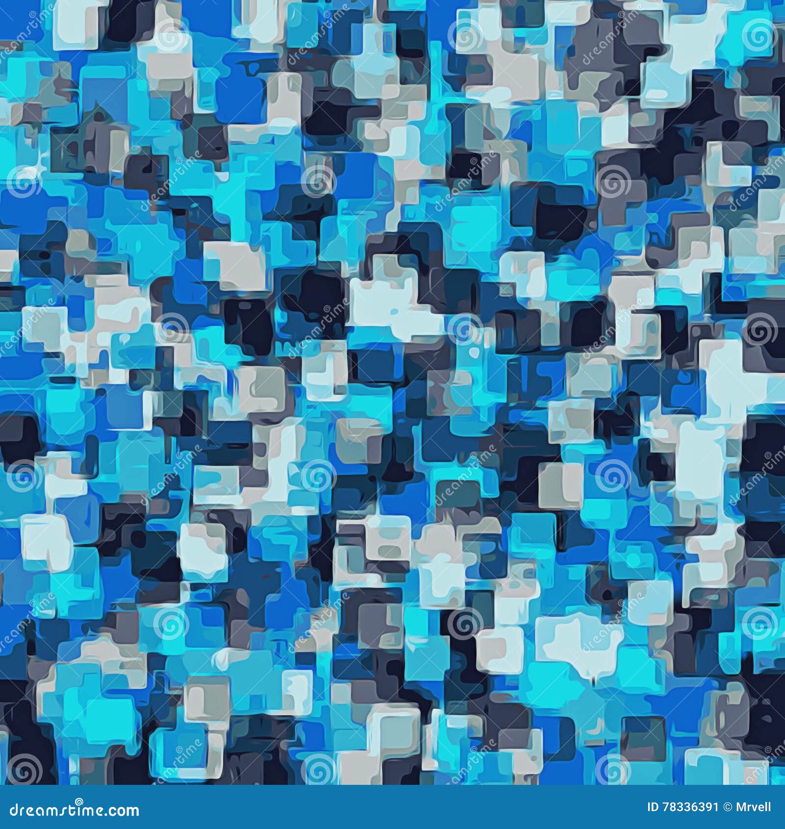 Blue and Black Square Pattern Abstract Stock Illustration ...