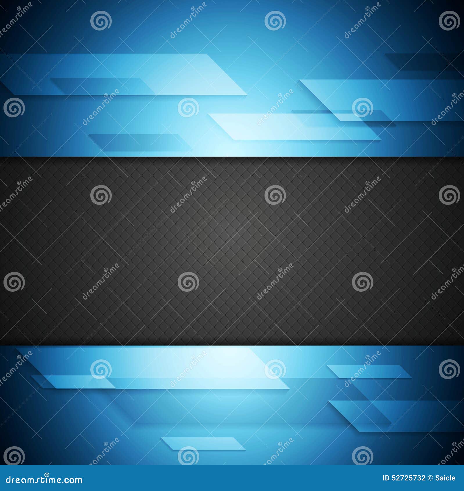 Blue and Black Tech Background Stock Vector - Illustration of digital ...
