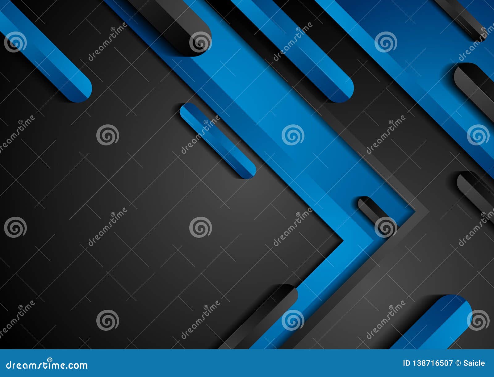 Blue and Black Technology Abstract Background Stock Vector ...