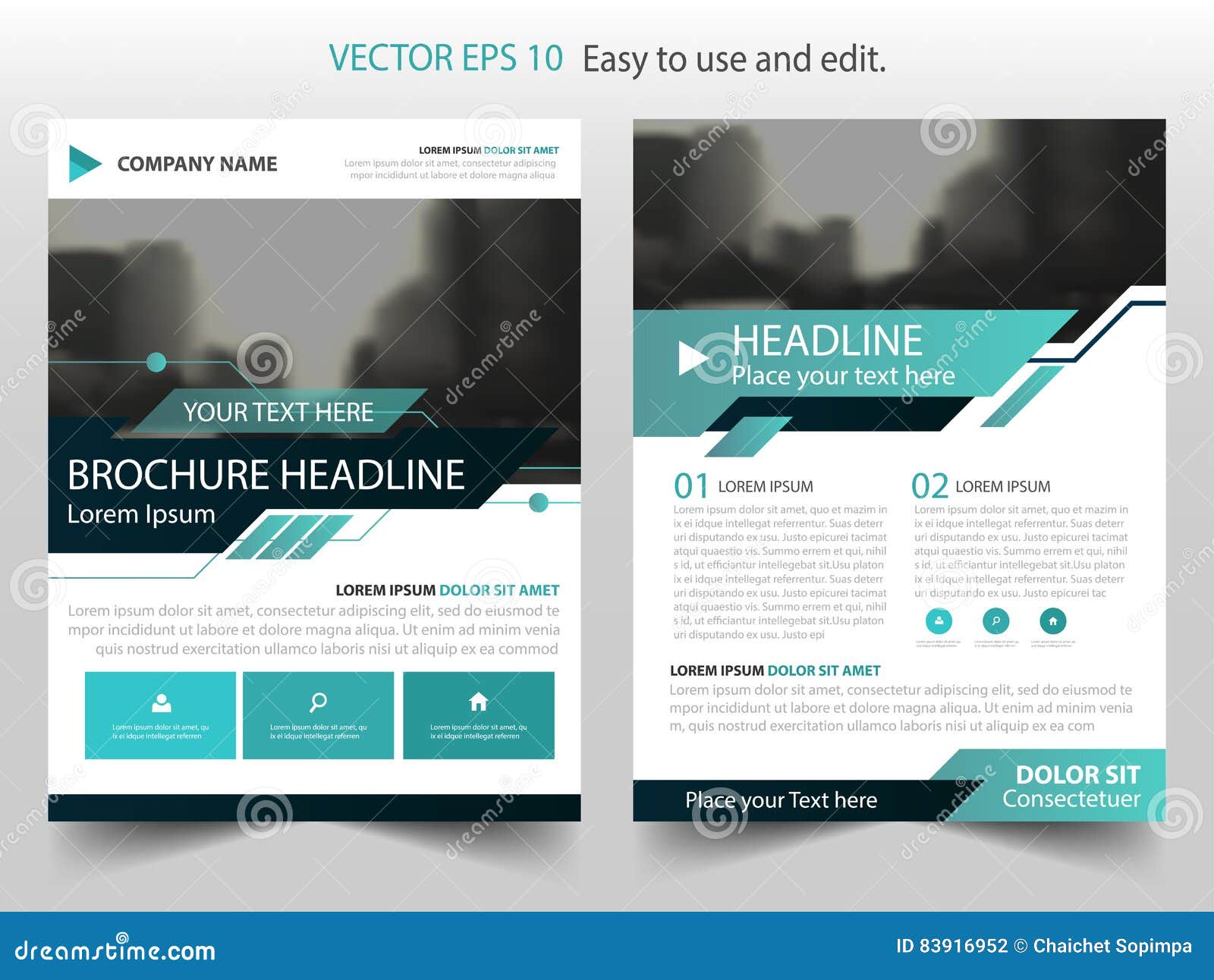 Blue Black Technology Annual Report Brochure Flyer Design Template ...