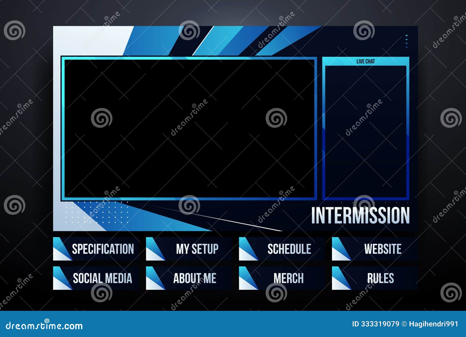 Editable Twitch Streaming For Gaming Tamplate Vector | CartoonDealer ...