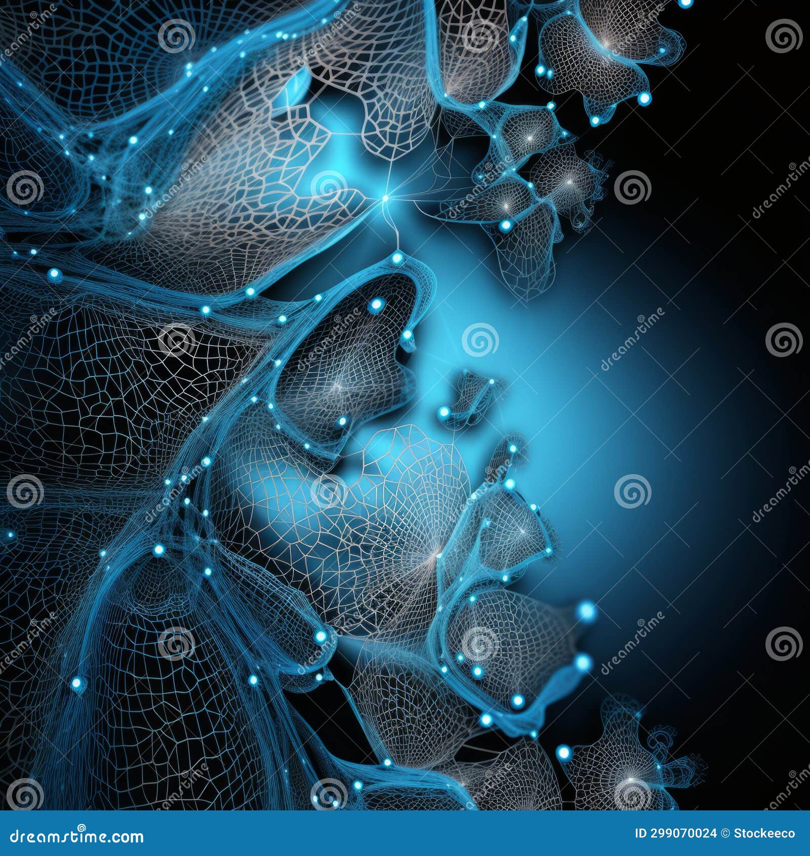 Blue and Black Vector Abstract Background with Intertwined Networks ...