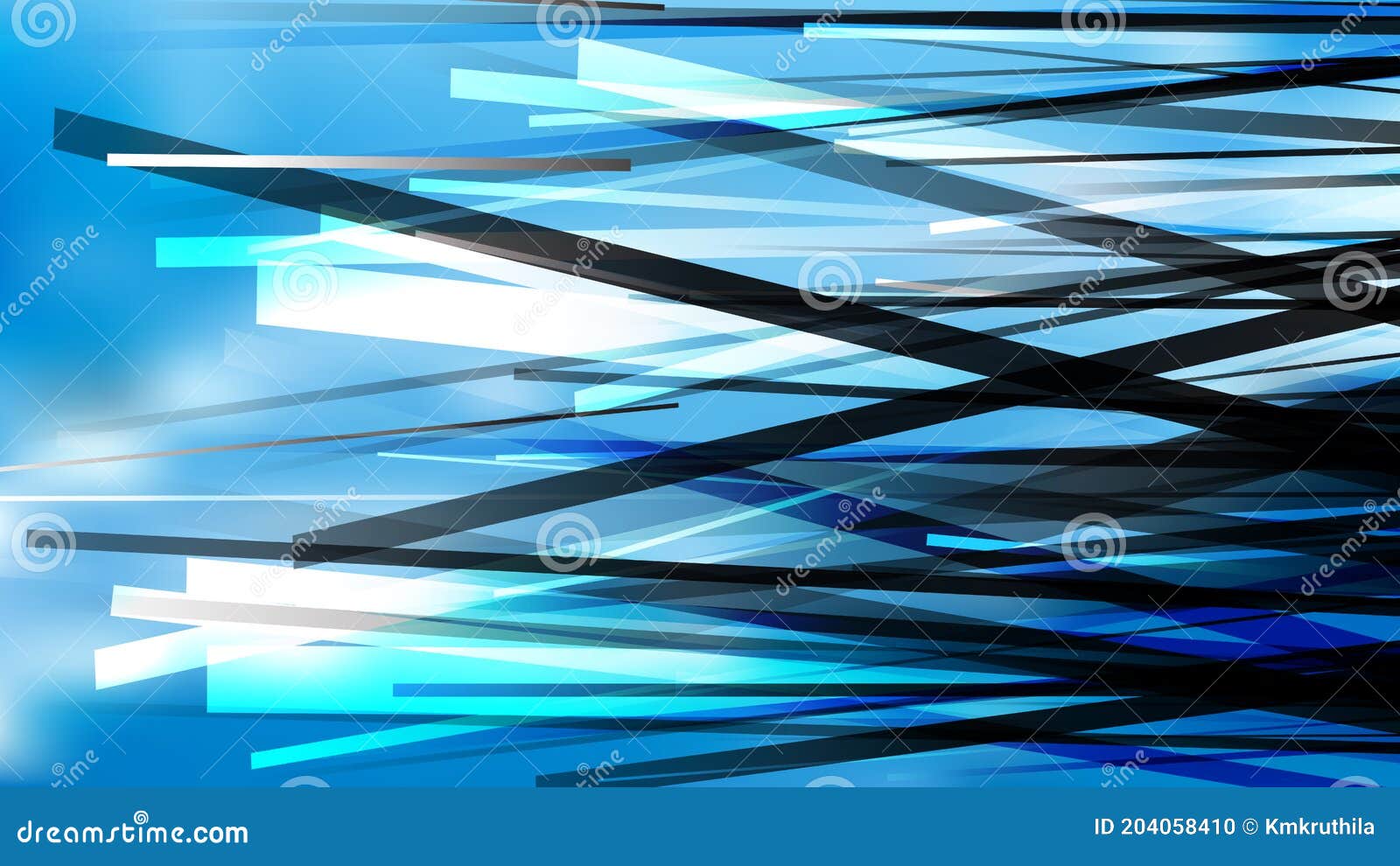 Blue Black and White Dynamic Random Lines Background Vector Stock ...