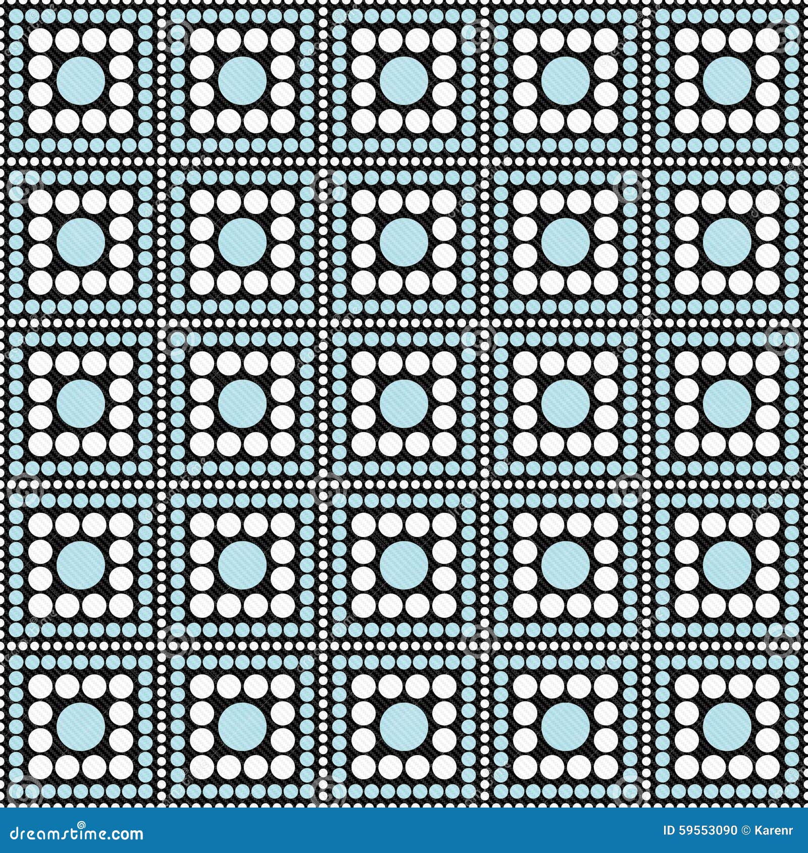 Blue, Black and White Polka Dot Square Abstract Design Tile Patt Stock ...