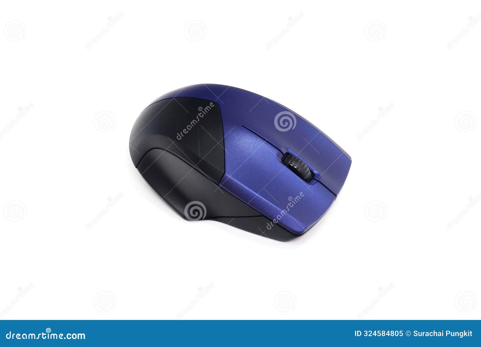 Blue and Black Wireless Computer Mouse. Stock Illustration ...