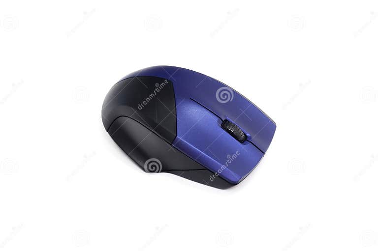 Blue and Black Wireless Computer Mouse. Stock Illustration ...