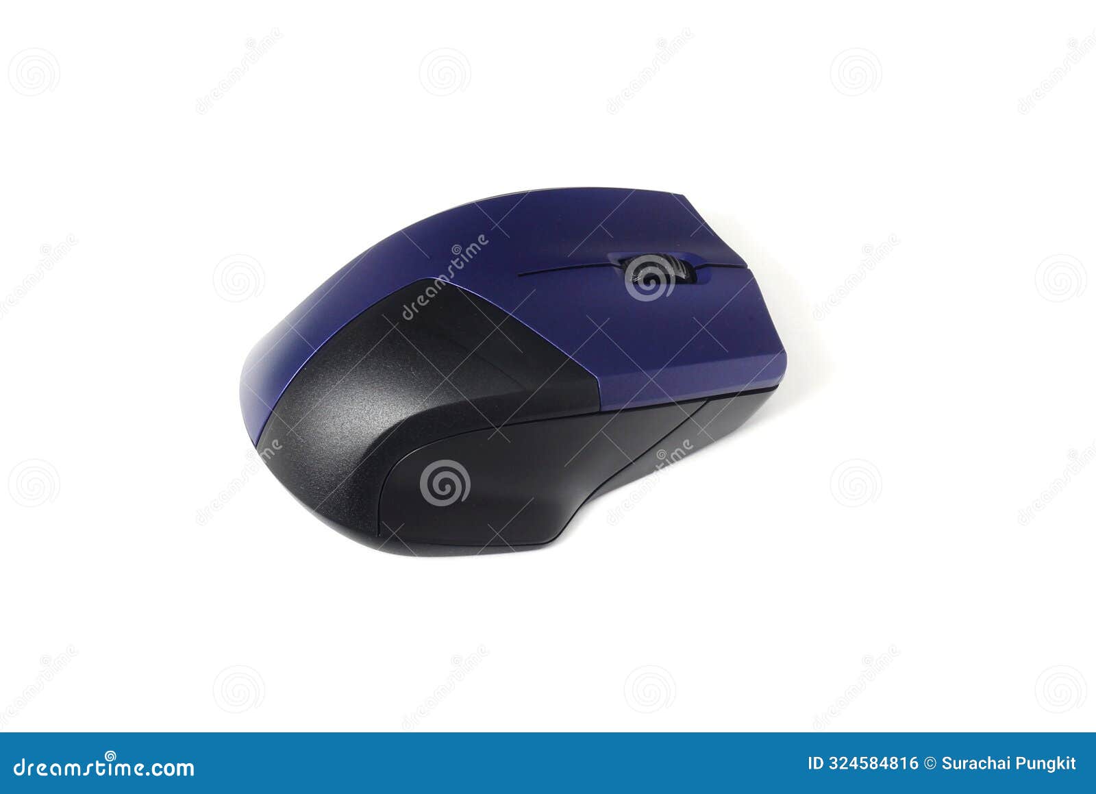 Blue and Black Wireless Computer Mouse. Stock Illustration ...