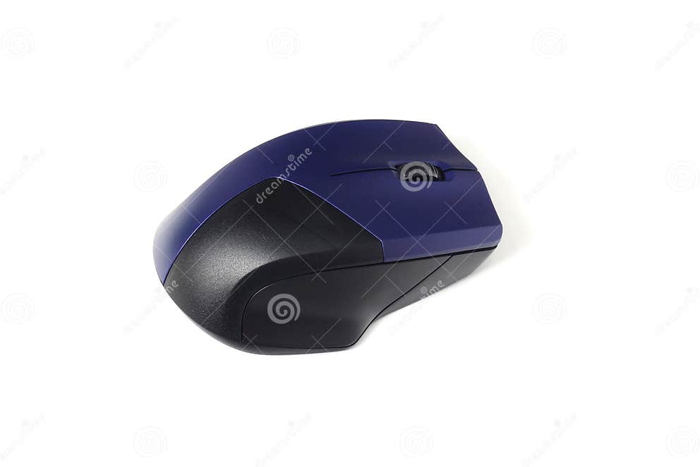Blue and Black Wireless Computer Mouse. Stock Illustration ...