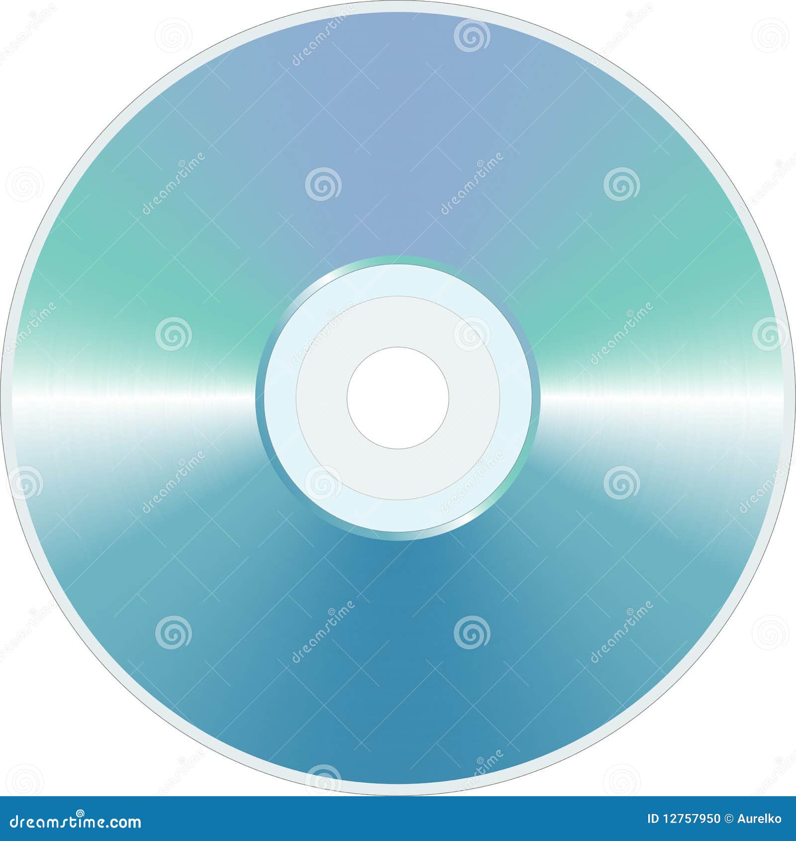 Blue blank CD stock vector. Illustration of compact, software - 12757950