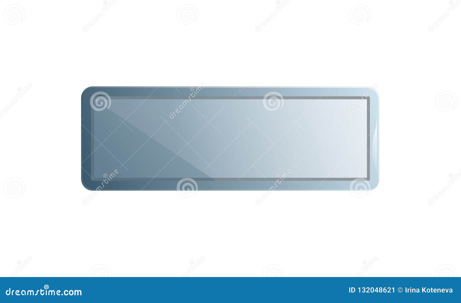 Blue Blank Message Board in Cartoon Style Stock Illustration ...