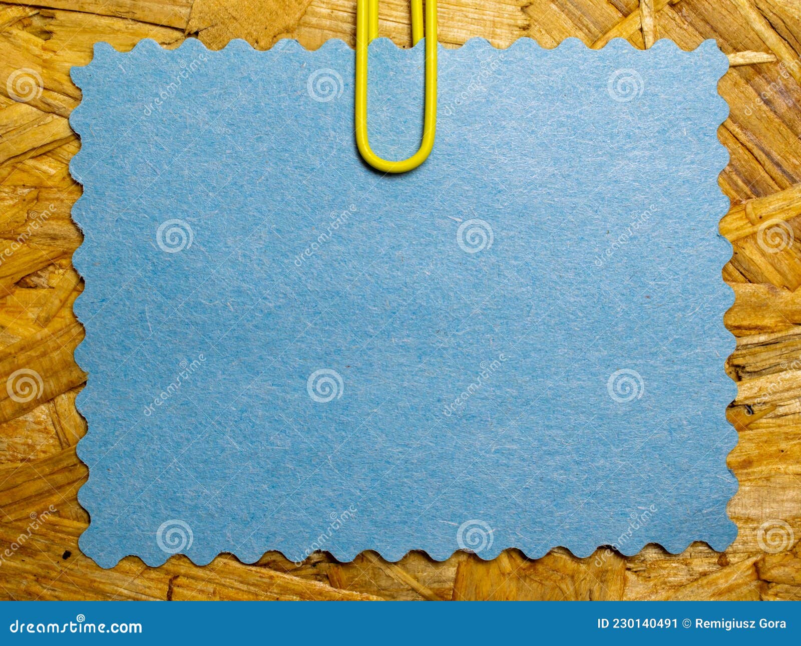 Blue Blank Note Pinned Nail To Board Stock Image - Image of notepaper ...