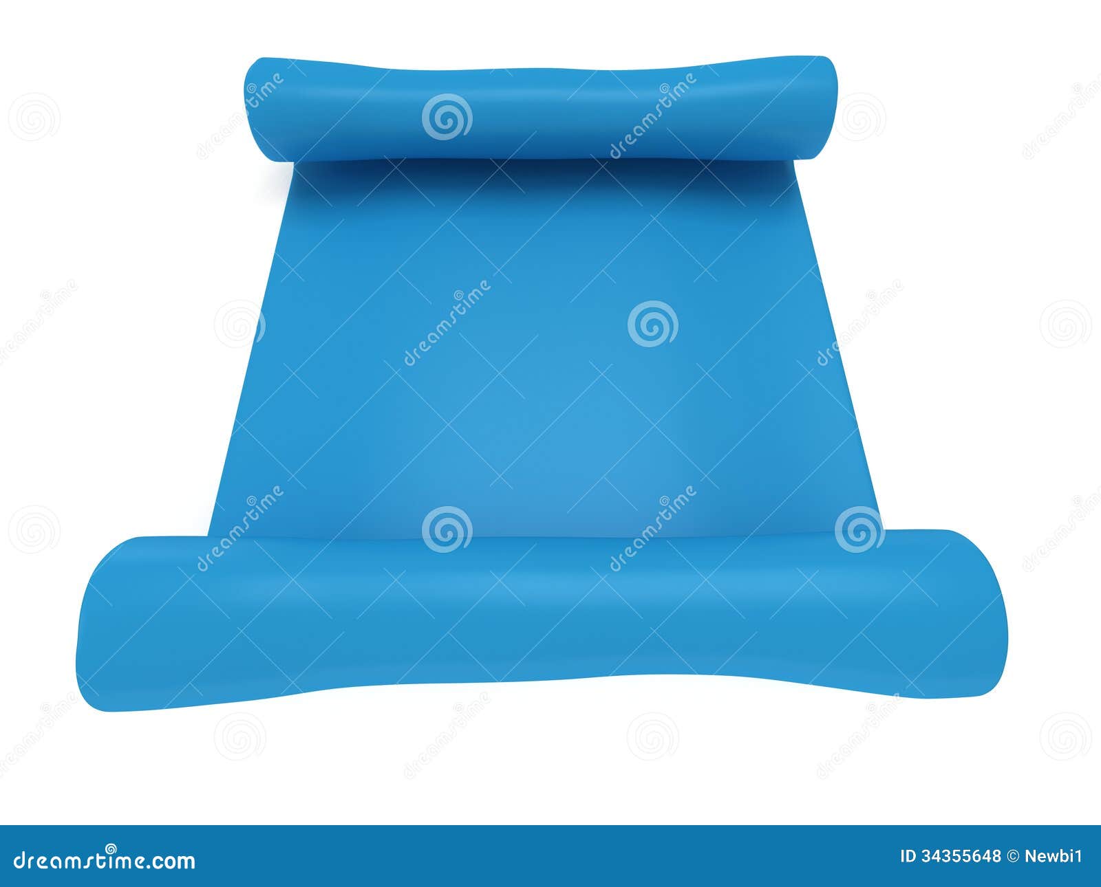 Blue Blank Scroll Paper. Manuscript Stock Illustration - Illustration ...