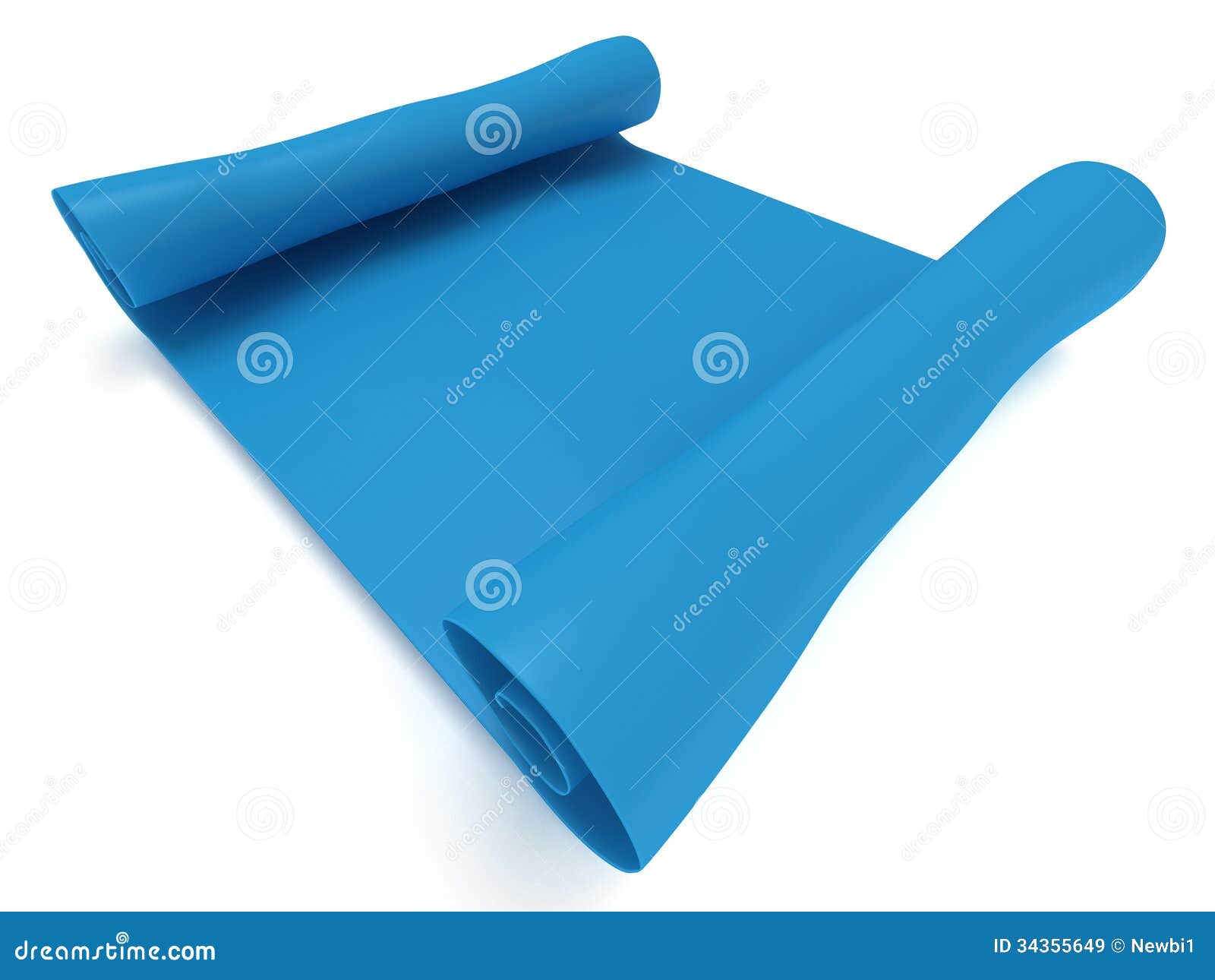 Blue Blank Scroll Paper. Manuscript Stock Illustration - Illustration ...