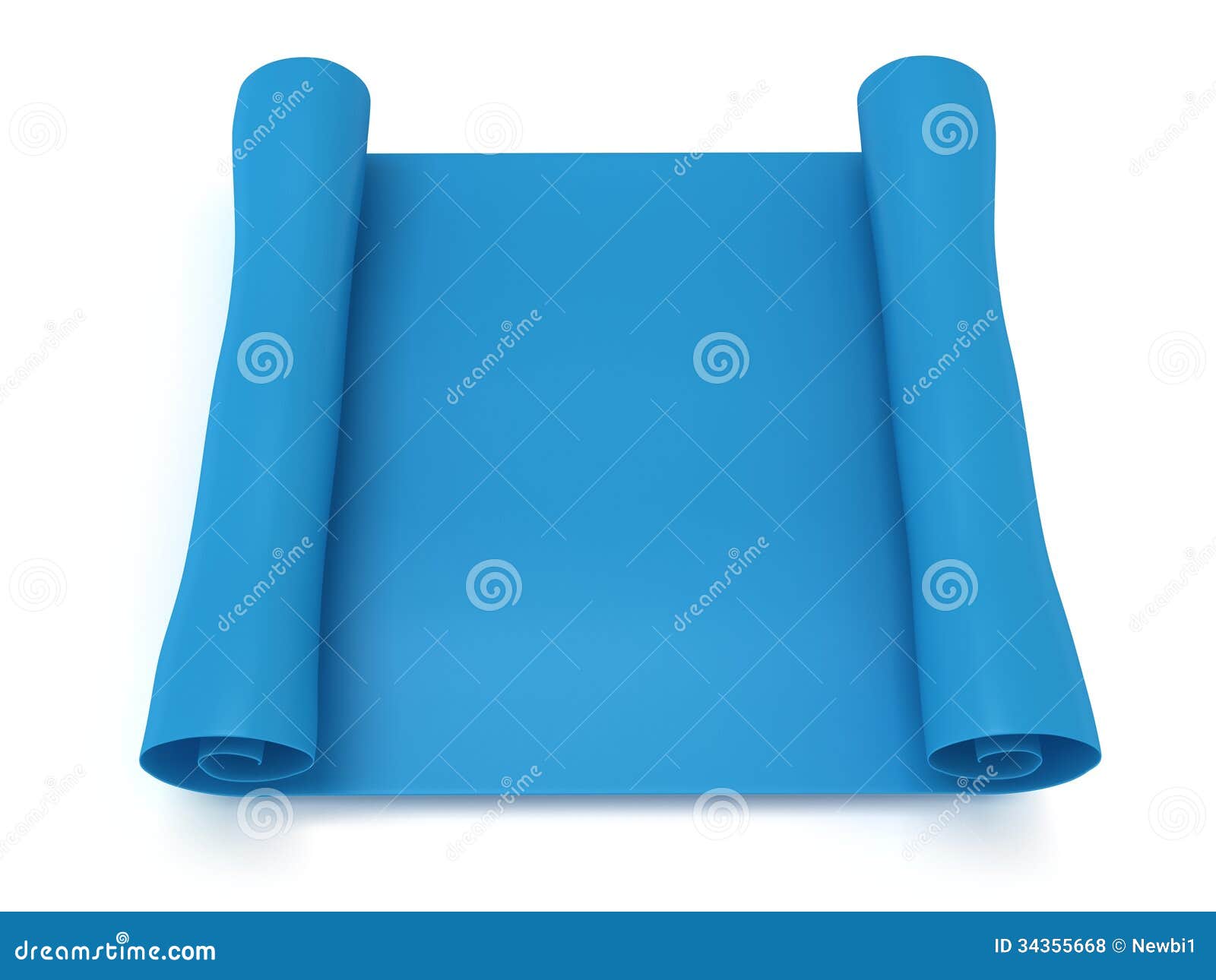 Blue Blank Scroll Paper. Manuscript Stock Illustration - Illustration ...