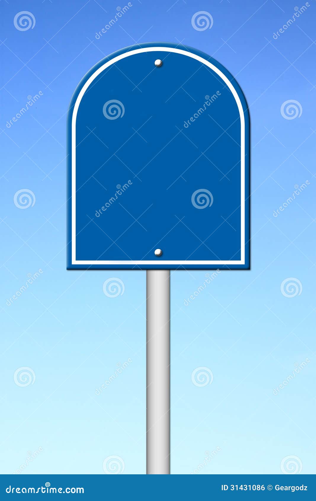 Blue blank sign stock illustration. Illustration of panel - 31431086