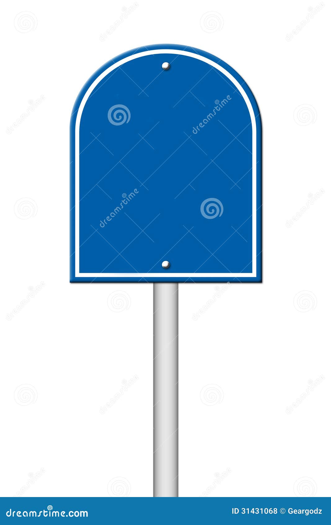 Blue blank sign stock illustration. Illustration of isolated - 31431068