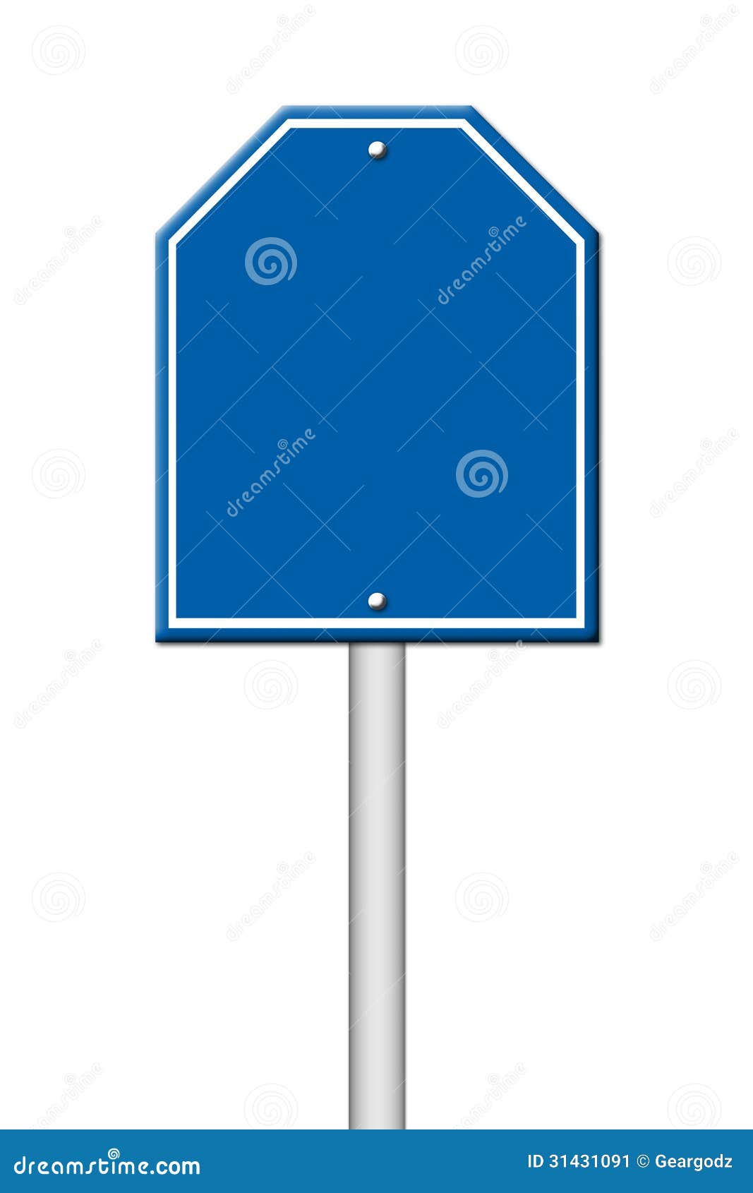 Blue blank sign stock illustration. Illustration of color - 31431091