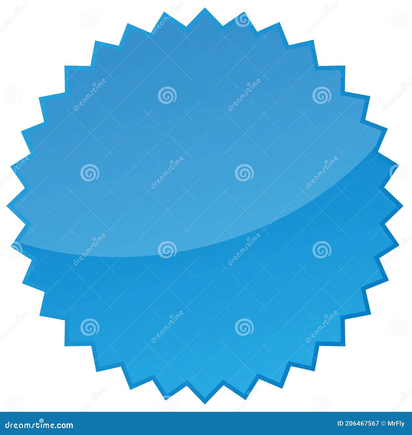 Blue Blank Sticker, Stamp, Vector Illustration Stock Vector ...