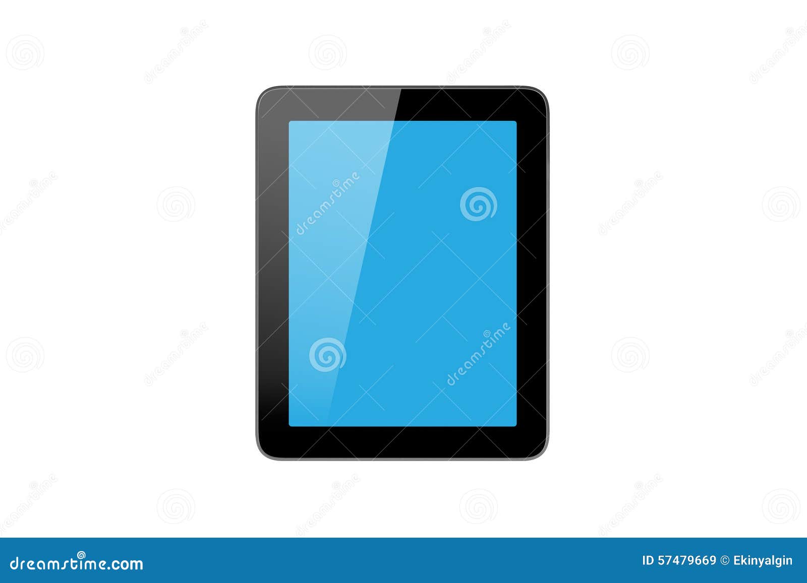 Blue Blank Tablet Screen stock image. Image of touch - 57479669