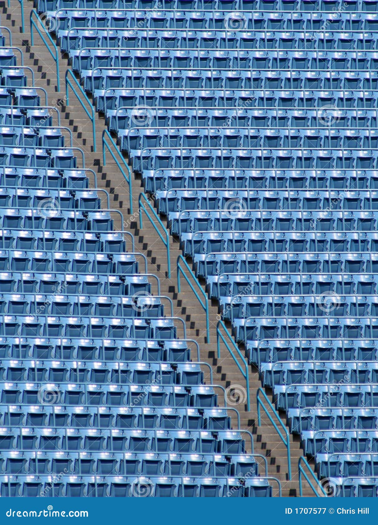 Blue Bleachers stock image. Image of seats, bleachers - 1707577