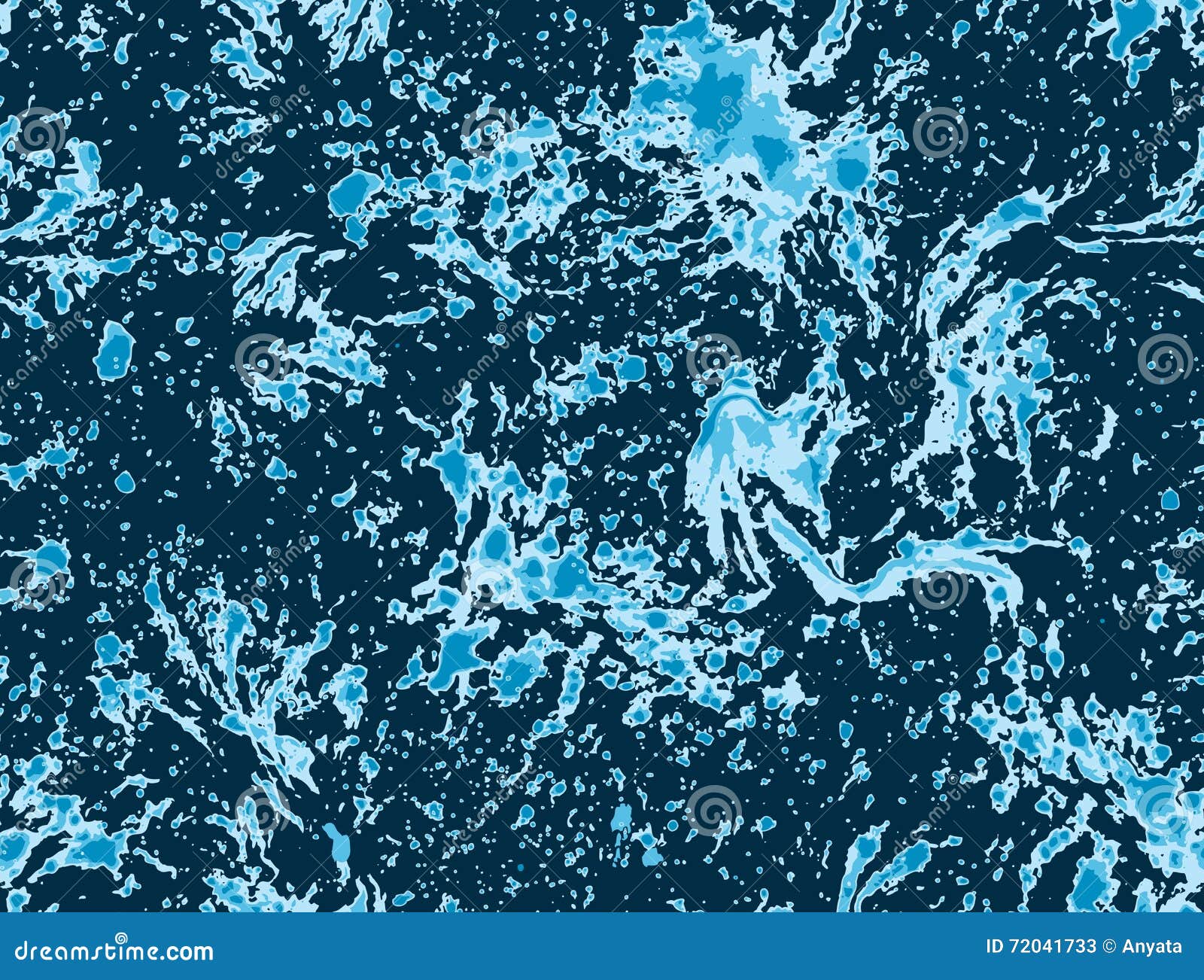 Blue Bleeding Watercolor Painted Background Texture Cartoon Vector ...