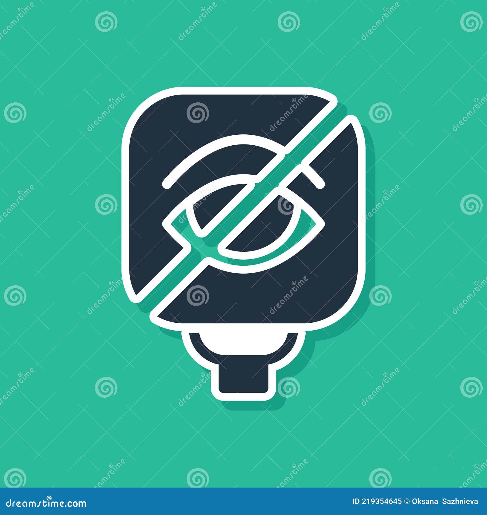 Blue Blindness Icon Isolated on Green Background. Blind Sign Stock ...