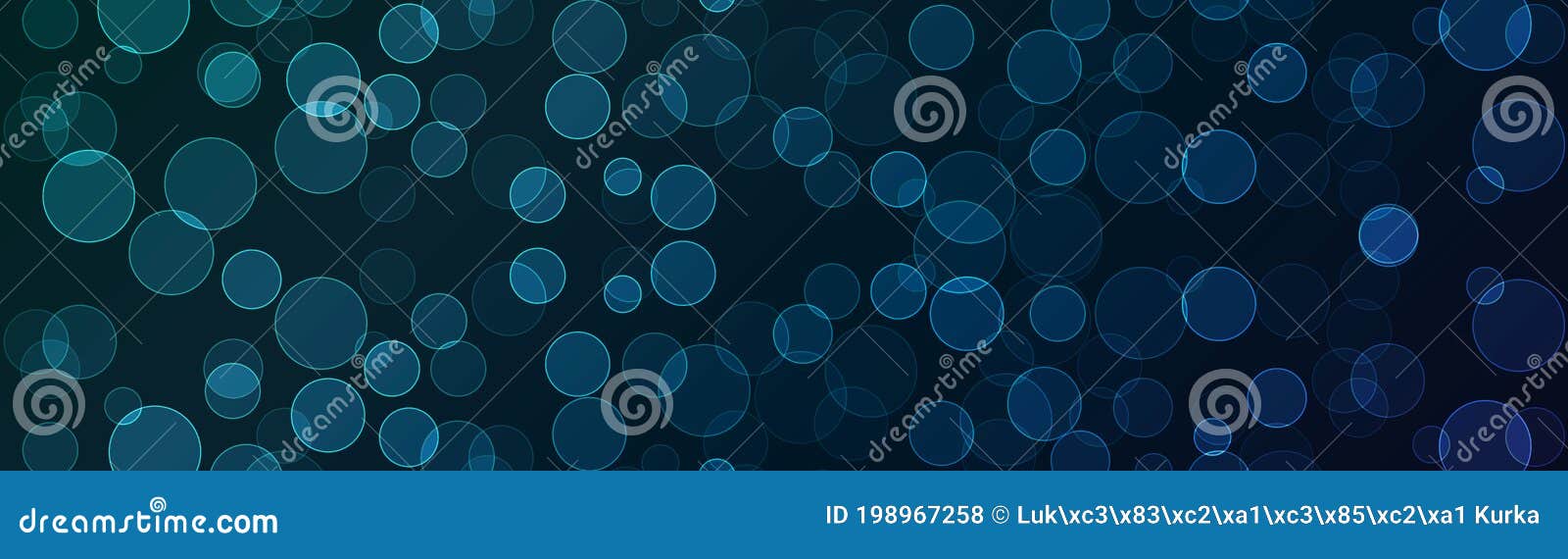 Blue Blitter Texture. Vector Bokeh Header Stock Vector - Illustration ...