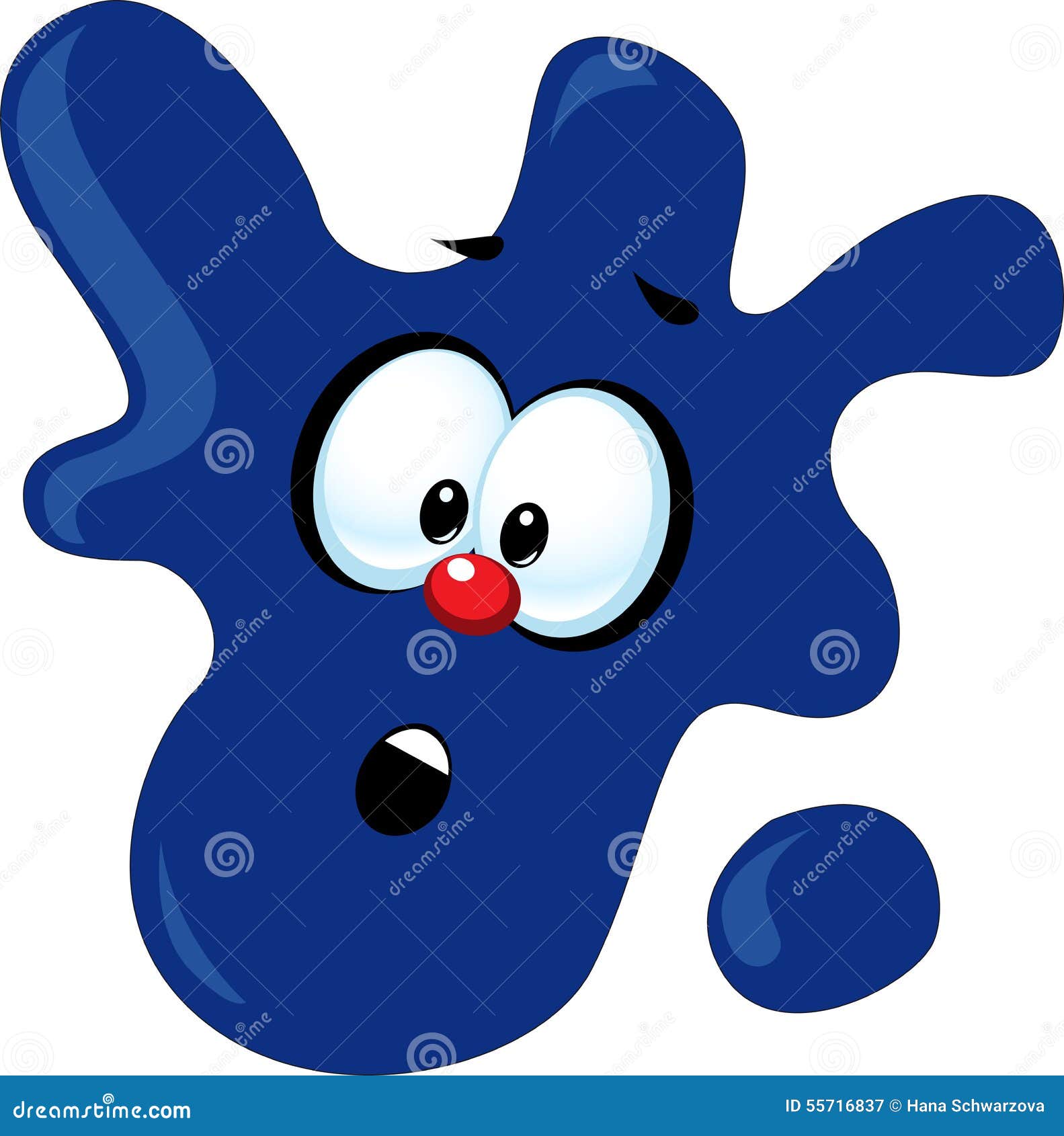 Blue Blob Asking What, Cute Emoji Character With Word In The Mouth ...