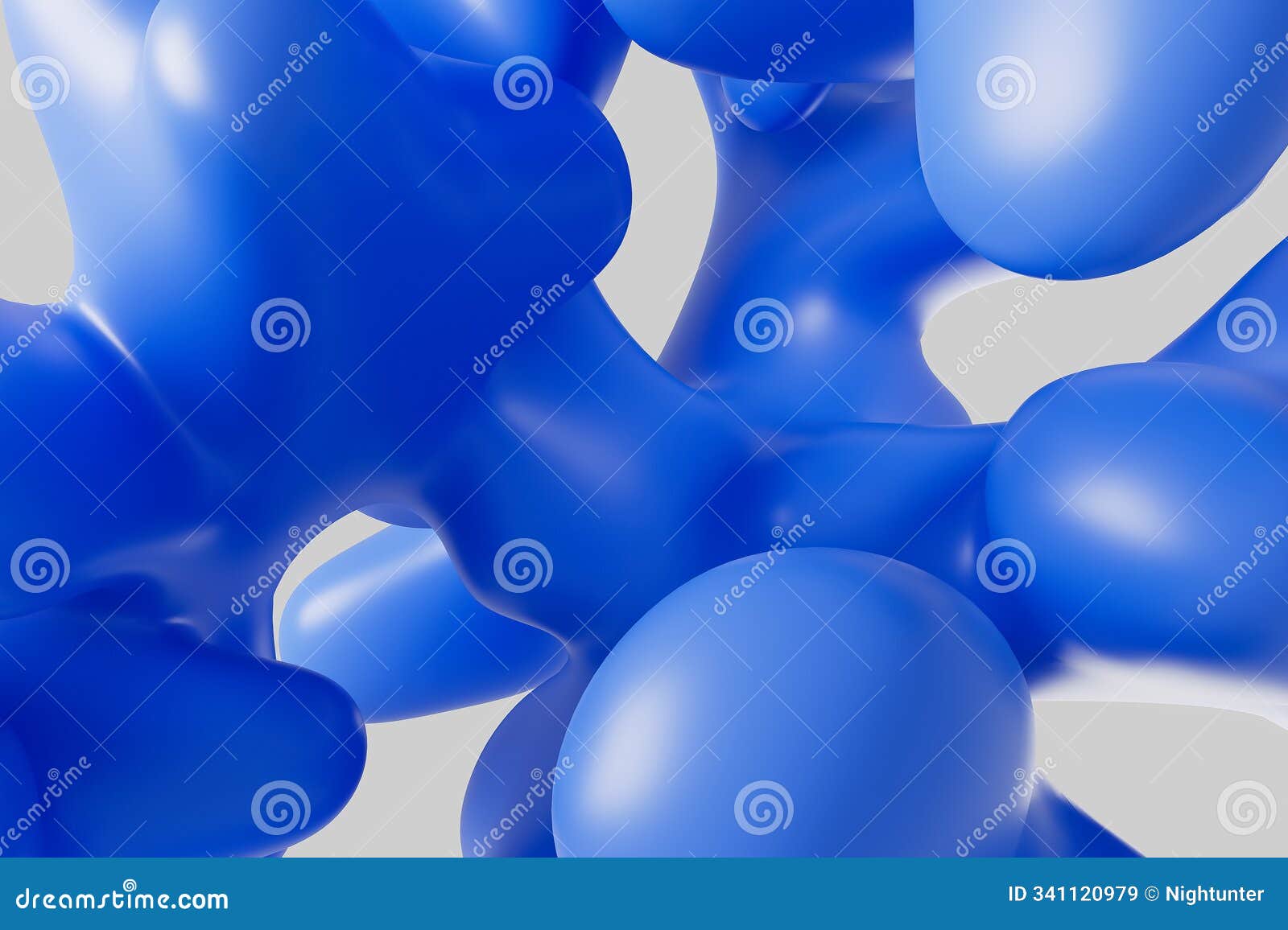 A Blue Blob of a Shape with a White Background Stock Illustration ...