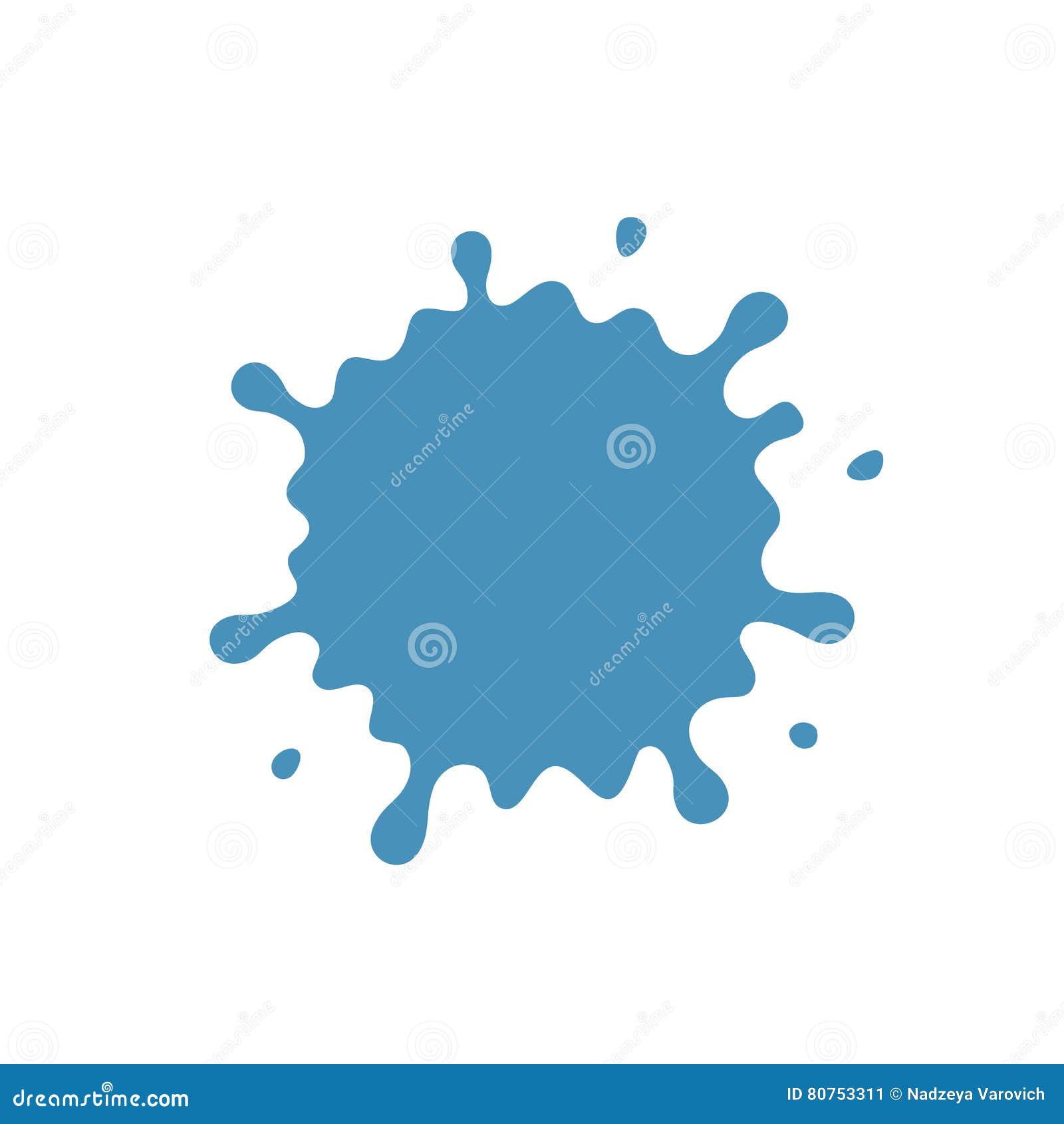 The Blue Blob Stock Vector Illustration Of Limax Isolated 80753311