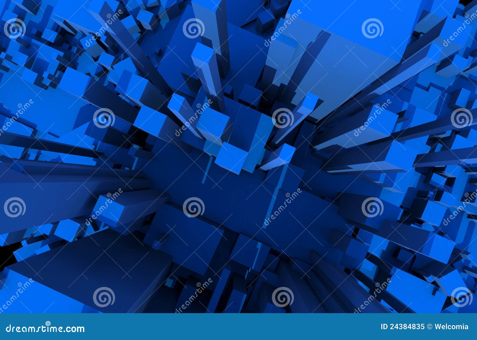 Blue Blocks stock illustration. Illustration of skyscrapers - 24384835