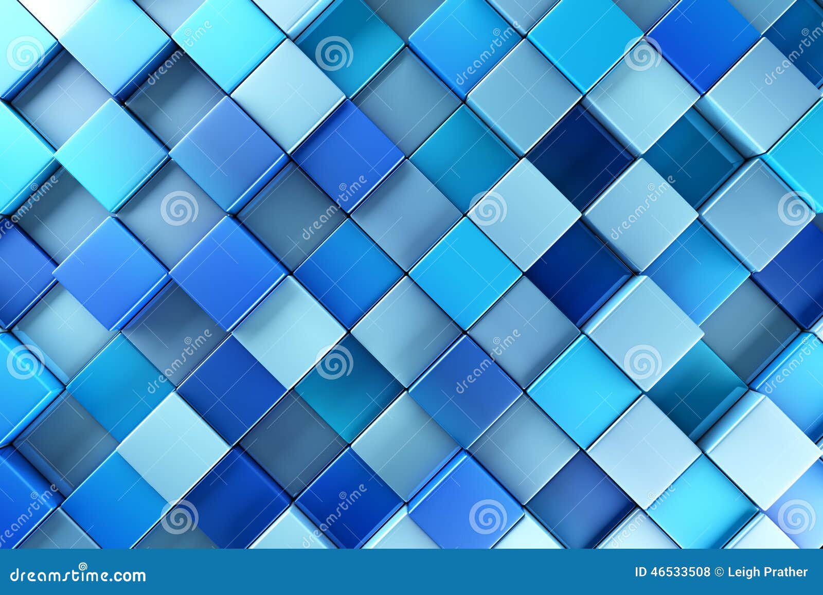 Blue Blocks Abstract Background Stock Illustration - Illustration of ...