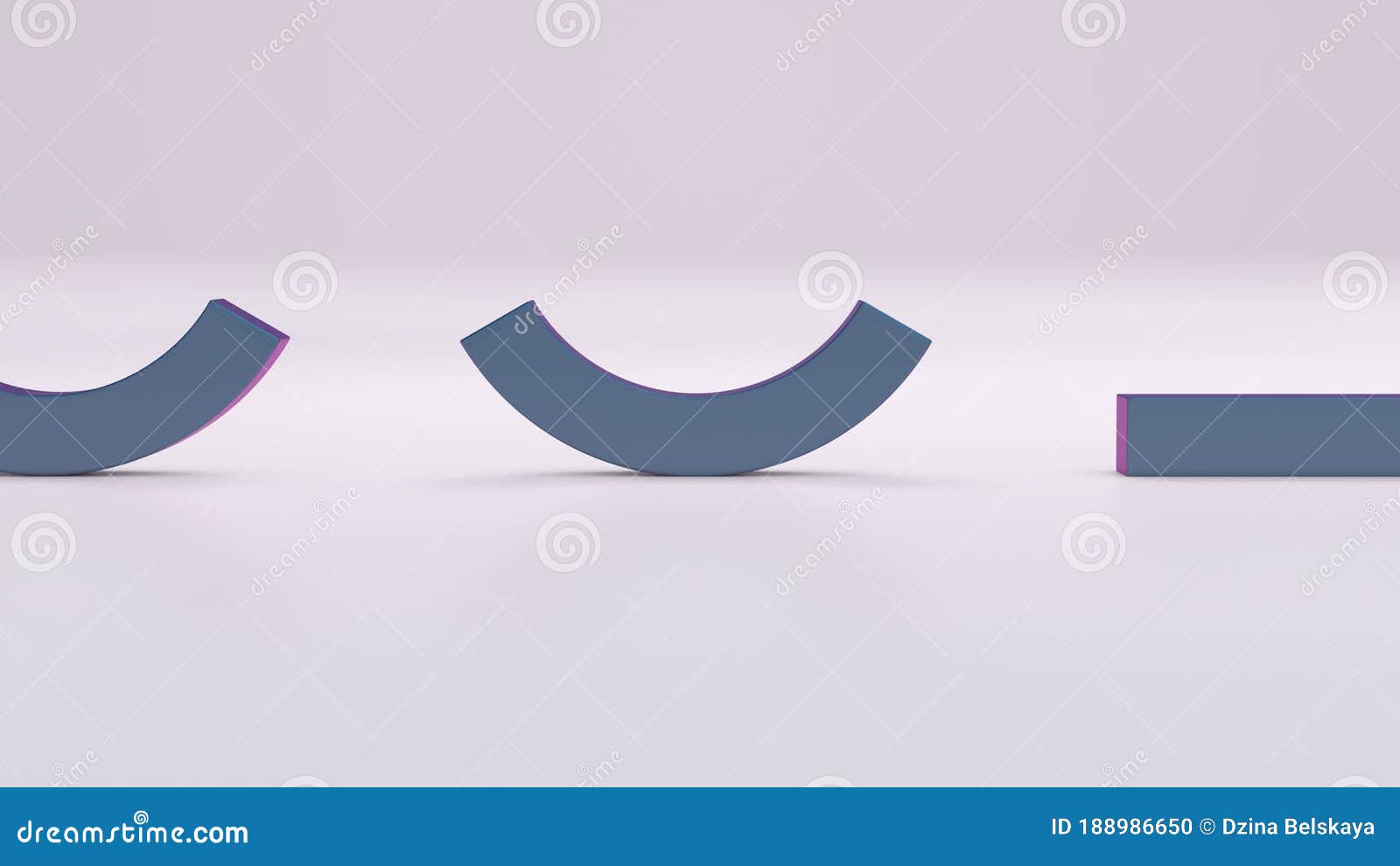 Blue Blocks Bending. Abstract Animation, 3d Render Stock Footage ...