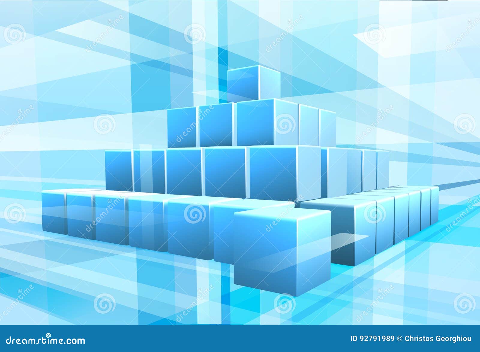 Blue Blocks Wedding Invitation Card Royalty-Free Stock Photography ...