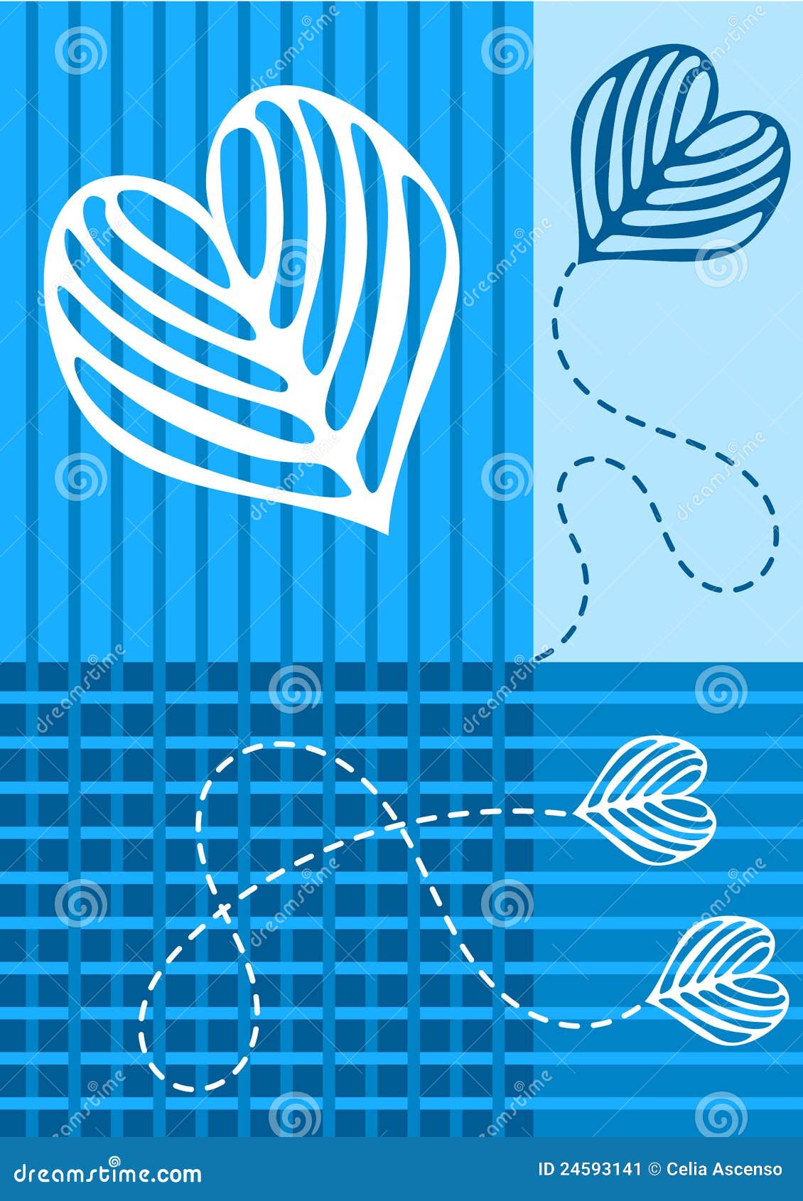 Blue Blocks Wedding Invitation Card Stock Illustration - Illustration ...