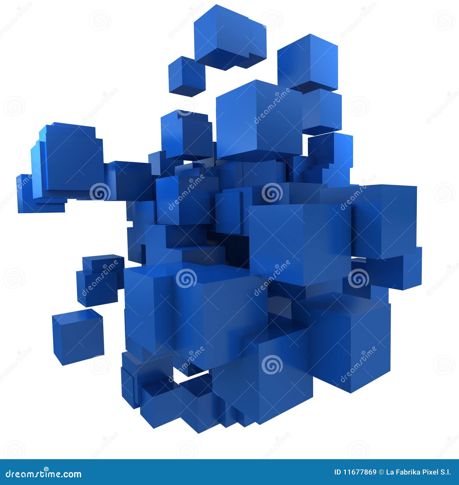 Blue blocs stock illustration. Illustration of blue, shape - 11677869