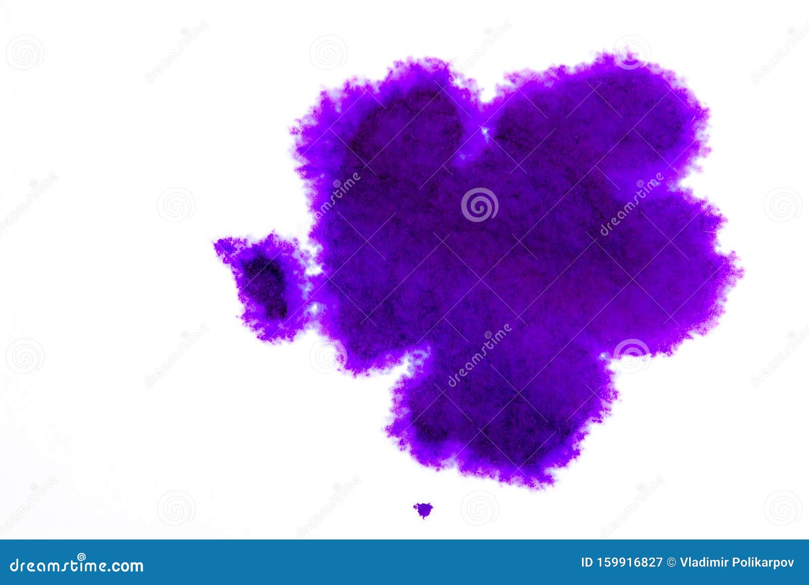 Blue Blot Isolated on White Stock Illustration - Illustration of ...
