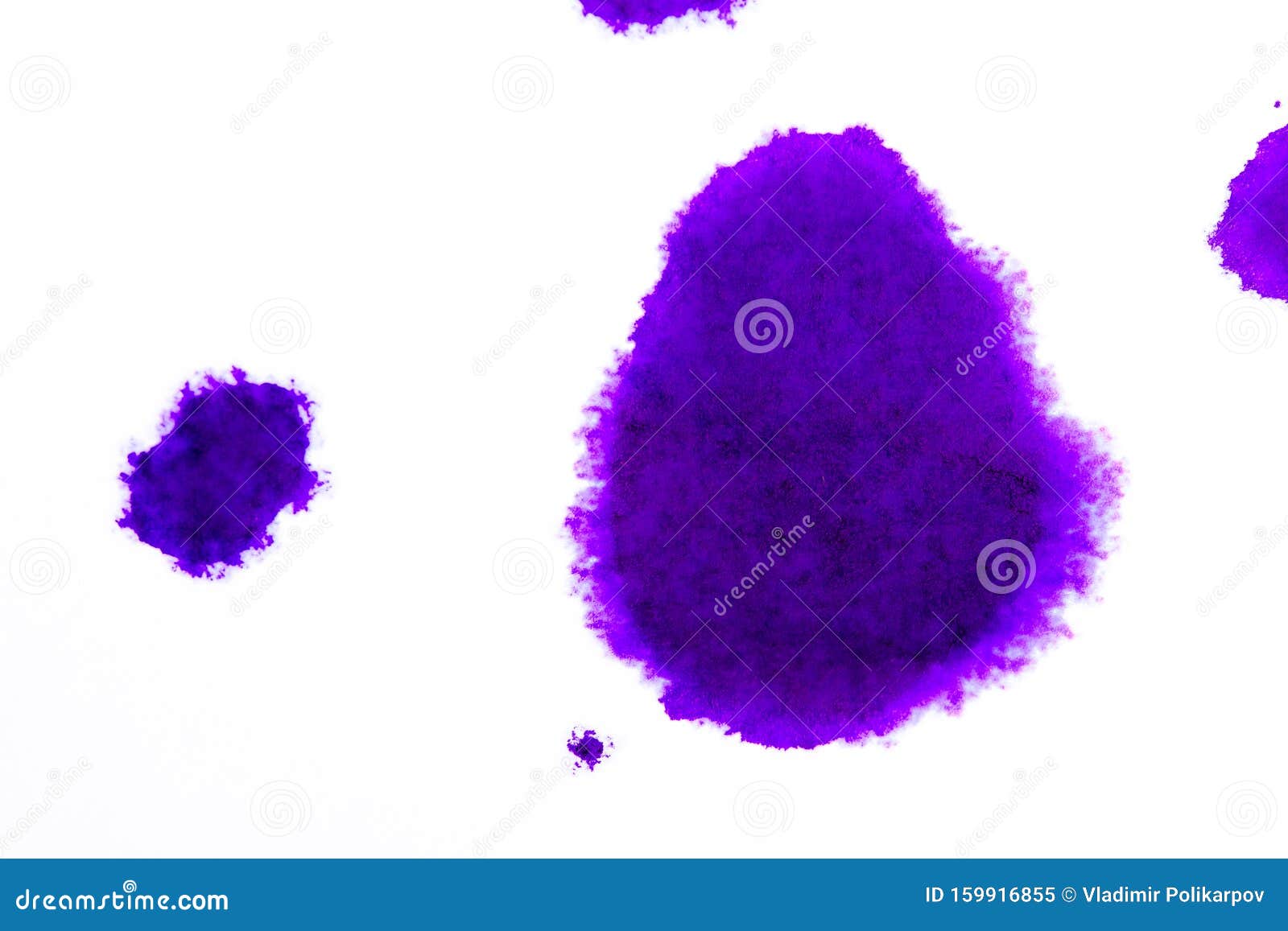 Blue Blot Isolated on White Stock Illustration - Illustration of paper ...