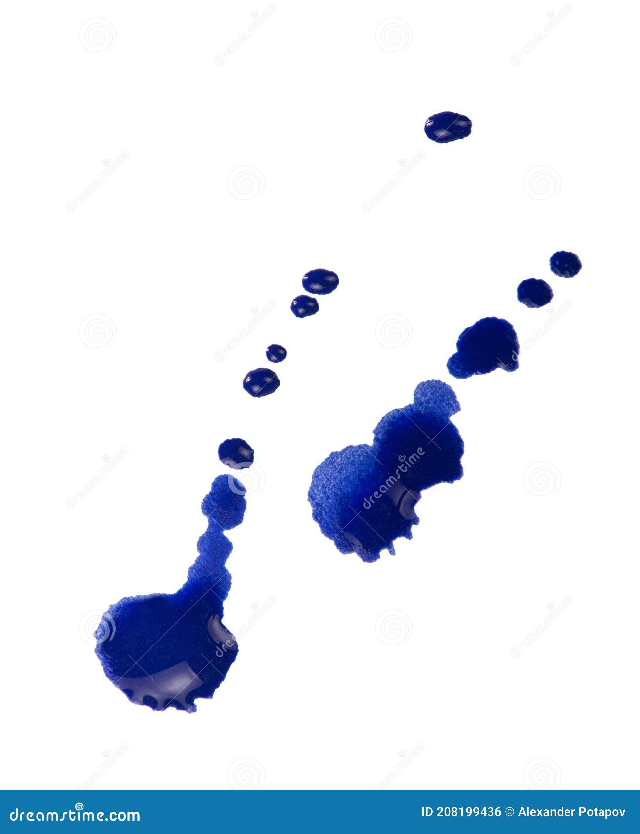 Dark Blue Large Blot Isolated on White Stock Photo - Image of shape ...