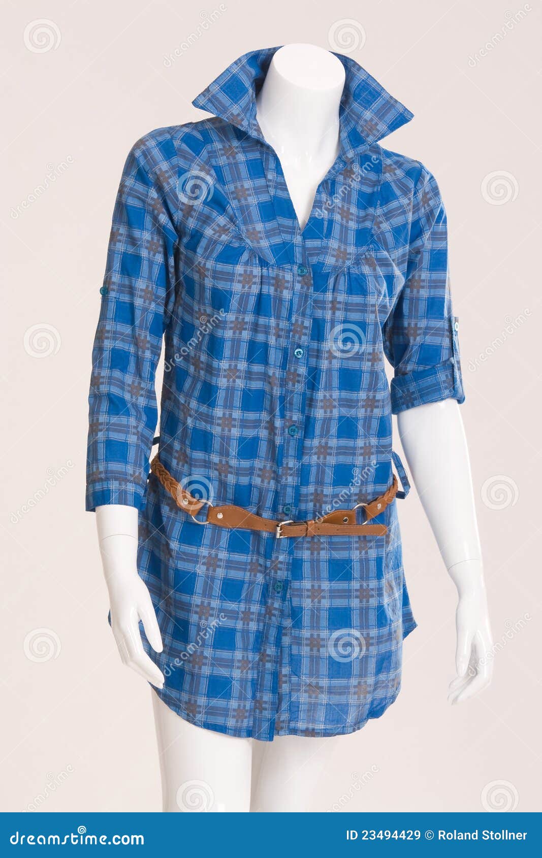 Blue blouse with belt stock image. Image of figure, women - 23494429