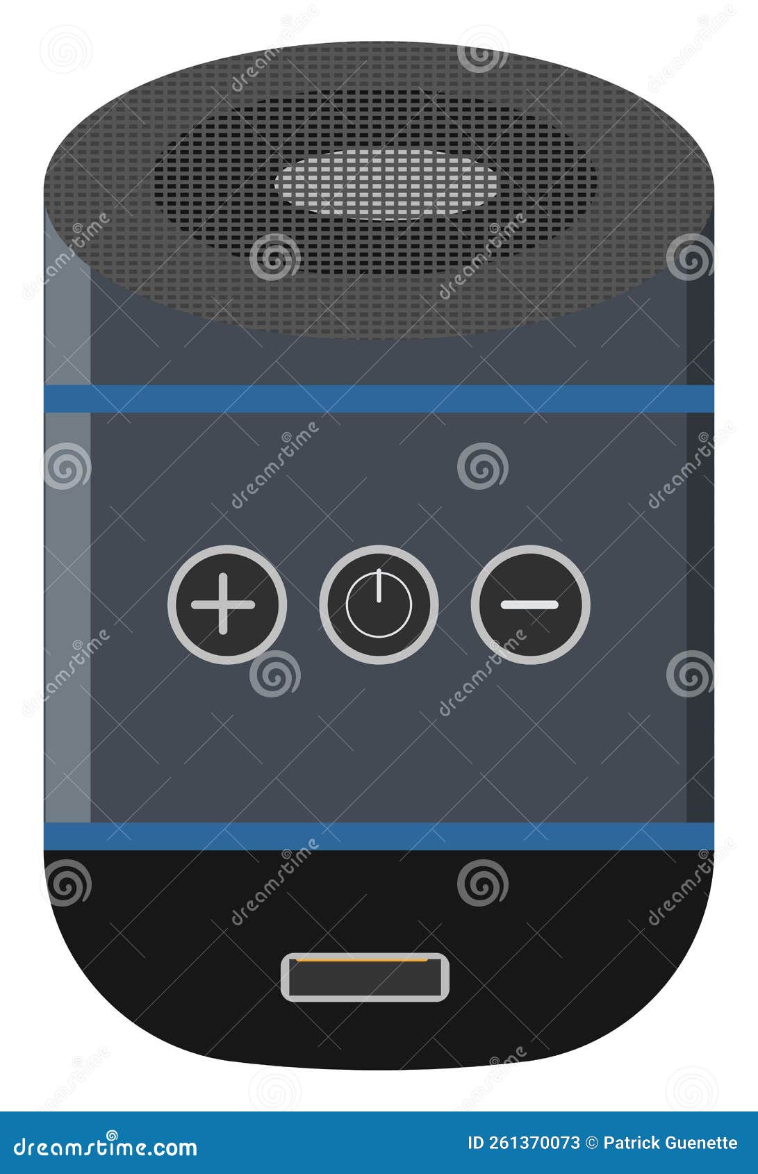 Blue Bluetooth Speaker, Icon Stock Vector - Illustration of stereo ...