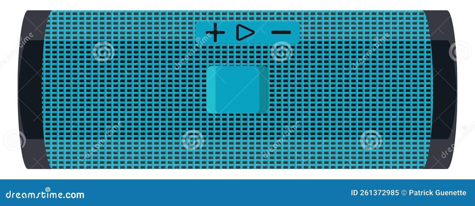 Blue Bluetooth Speaker, Icon Stock Vector - Illustration of technology ...